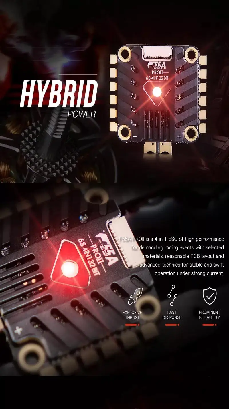 T-motor F7 Pro Flight Controller Hd Version F55a Ii Fly Tower 6s 4 In 1 ...