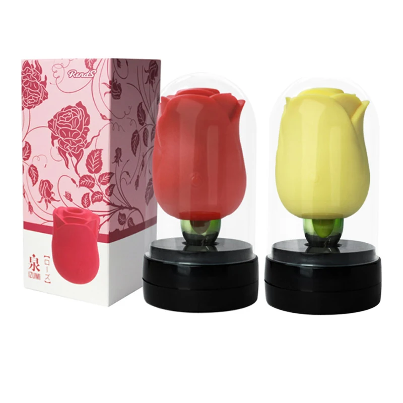 Rose Flower Shaped Sex Oral Licking Sucking Vibrator Adult Female Sex ...