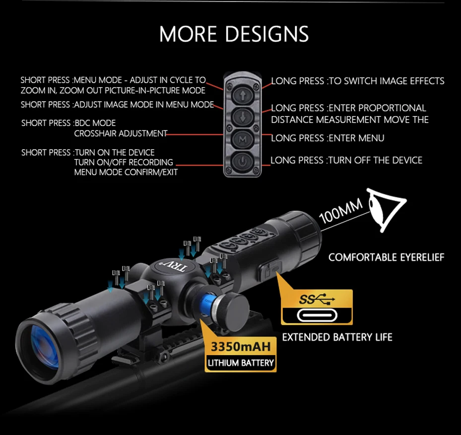 Trv Tgs300 1800 Range Thermal Imaging Scope Thermal Imaging Sight For ...