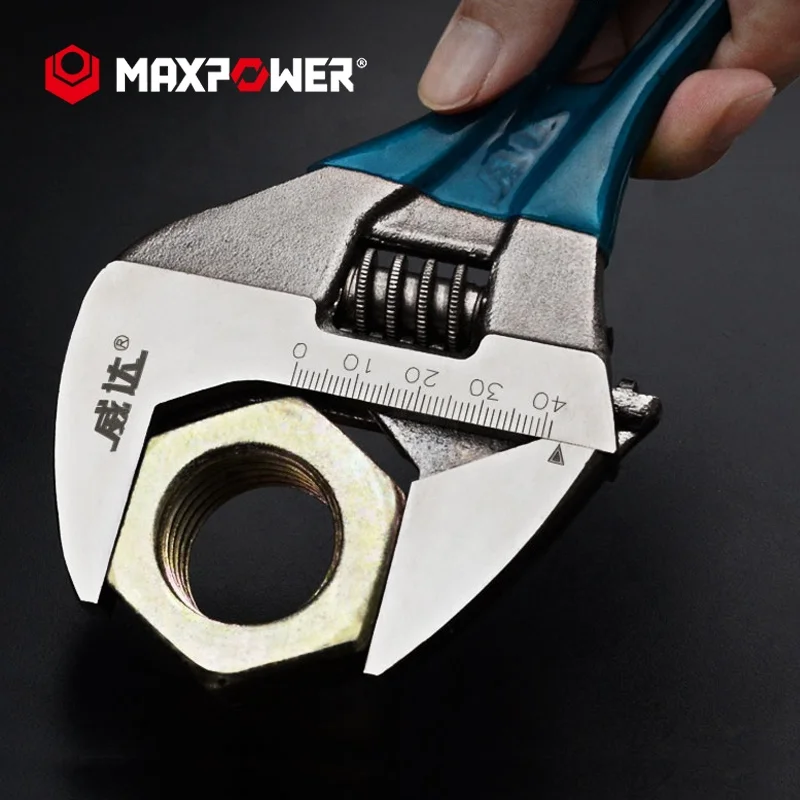 MAXPOWER 12in Wide Opening Adjustable Wrench & Spanner OEM | Wholesale