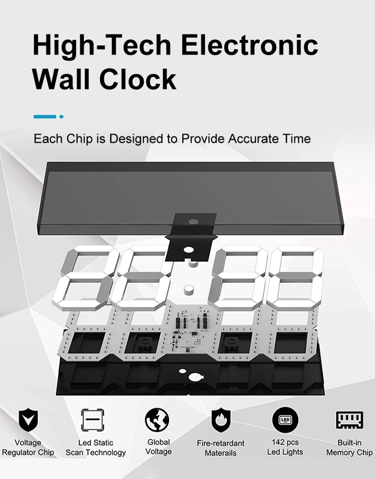 Jhering New Led Digital Wall Clock Large Digital Table Alarm Clock Digital - Buy Digital Display ...