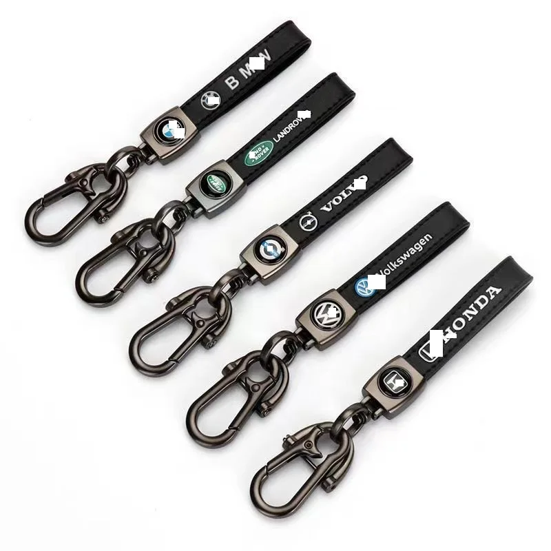 3d Car Logo Key Chain Wholesale Metal Leather Car Keychain With Logo ...