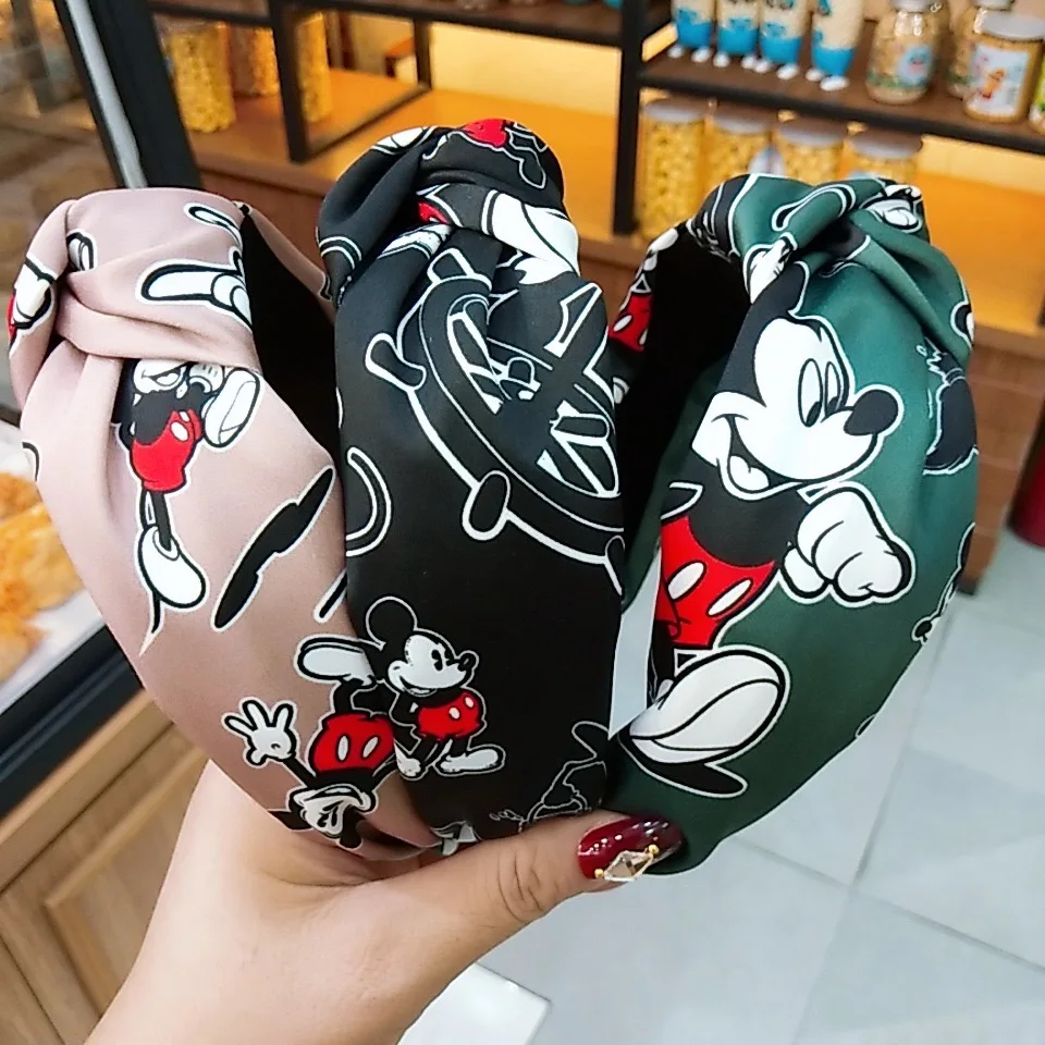 mickey mouse headbands cartoon print minnie beauty headband hair ...