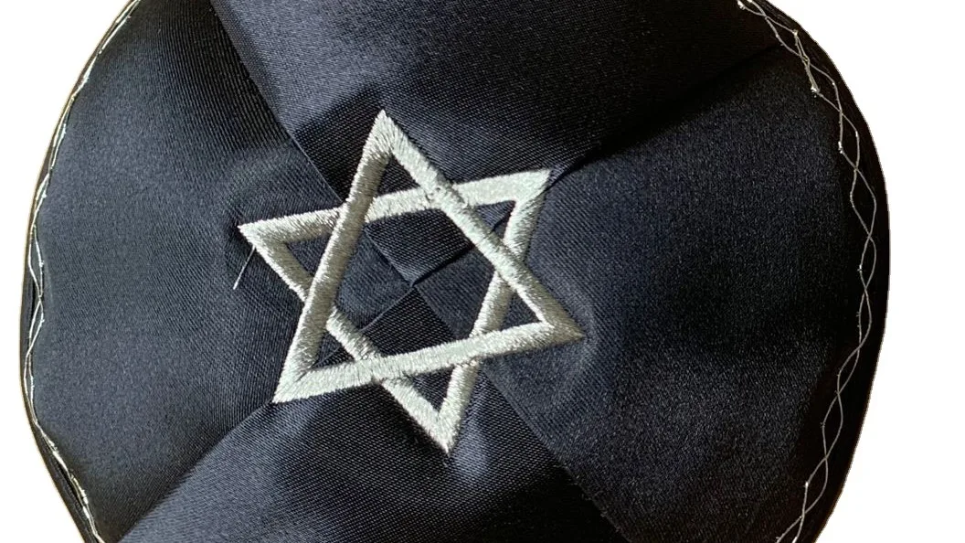 Jewish Black Cotton Kippa Cap Hats Religious Hat Kipot Beanie For Men ...