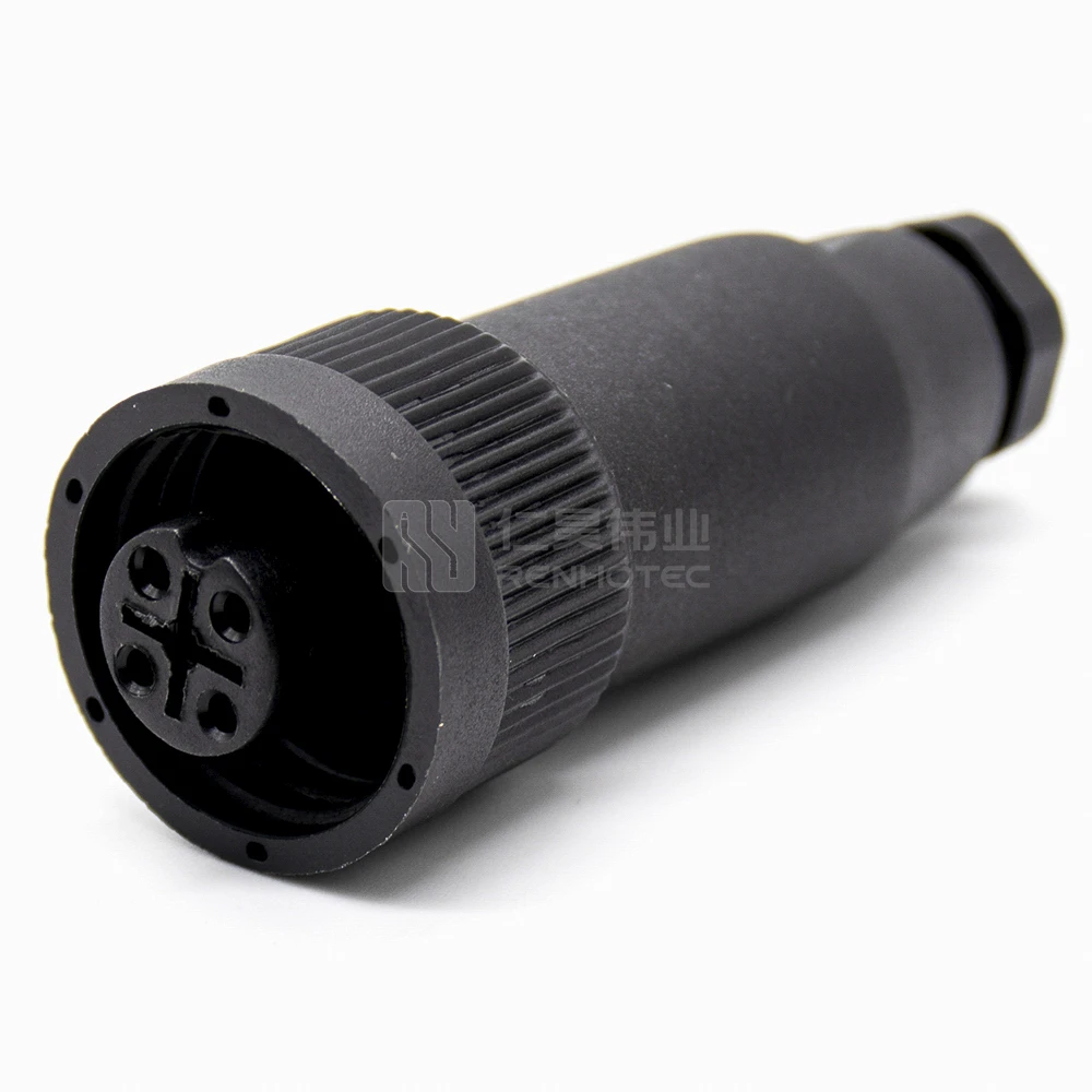 M18 4 Pin Female Plastic Field Wireable Connector, IP67 Rated, Ideal ...