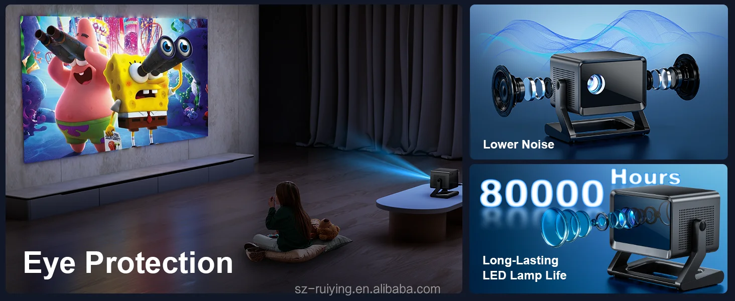 Ultra HD Projector with Wireless Screen Mirror & Auto Correction