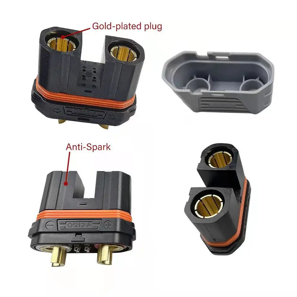 QS12 High Current Anti-spark Gold-plated Power Plug Battery Connector ...