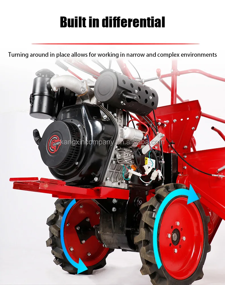 Hand Working Mini Combine Walking Tractor Maize Picker Corn Harvester ...