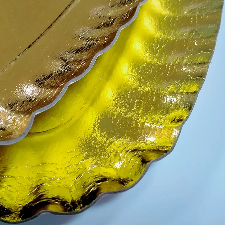 370x190mm 23cm 25cm 28cm 30cm Gold Round Paper Plates Wholesale Eco ...