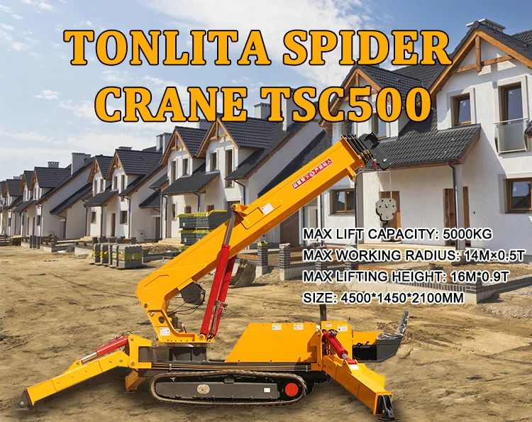 Spider Crane Mini Mobile Crane Narrow Space Roof Elevators Glass Installation China 3 Ton Spider ...
