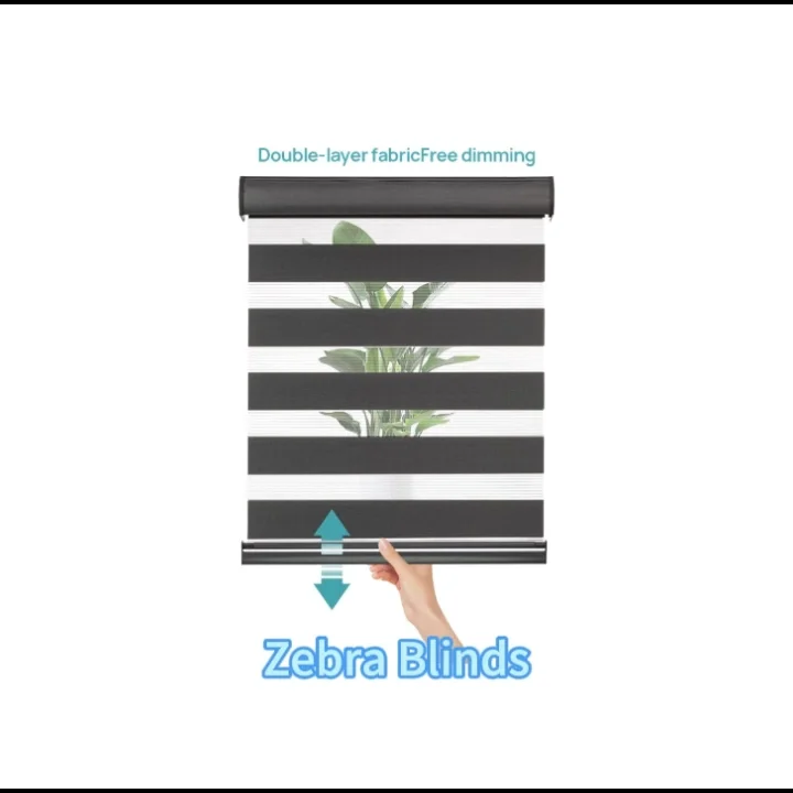 Motorized Custom Day And Night Blackout Smart Window Shade Electric ...