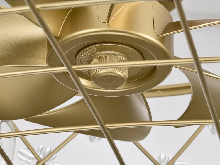 D057 Chandelier Ceiling Fan With Light With Remote 48cm 3 Color ...