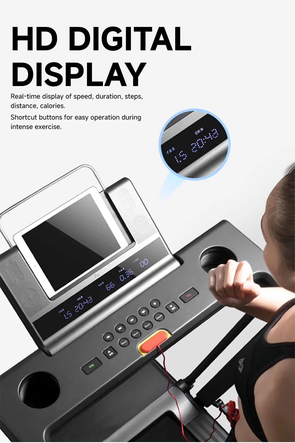 RH New Design Hd Digital Display Home Treadmill Professional Electric ...