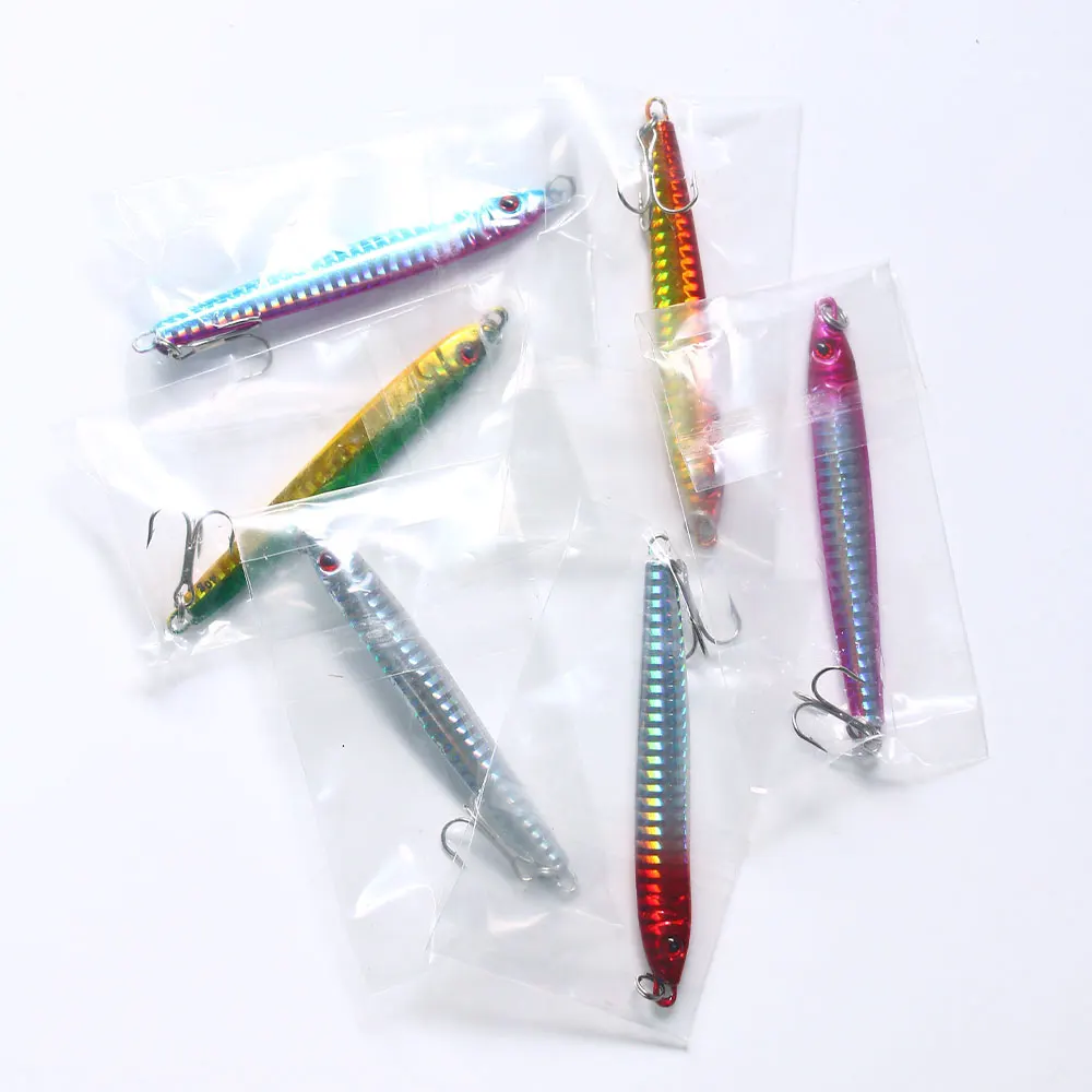 40g Lead Fish Slow Pitch Saltwater Jigging Lures Metal Jig Fishing Lure ...