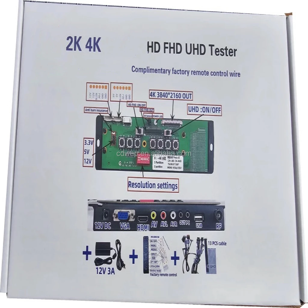 2K 4K Screen Universal LCD Tester - Portable TV Solution
