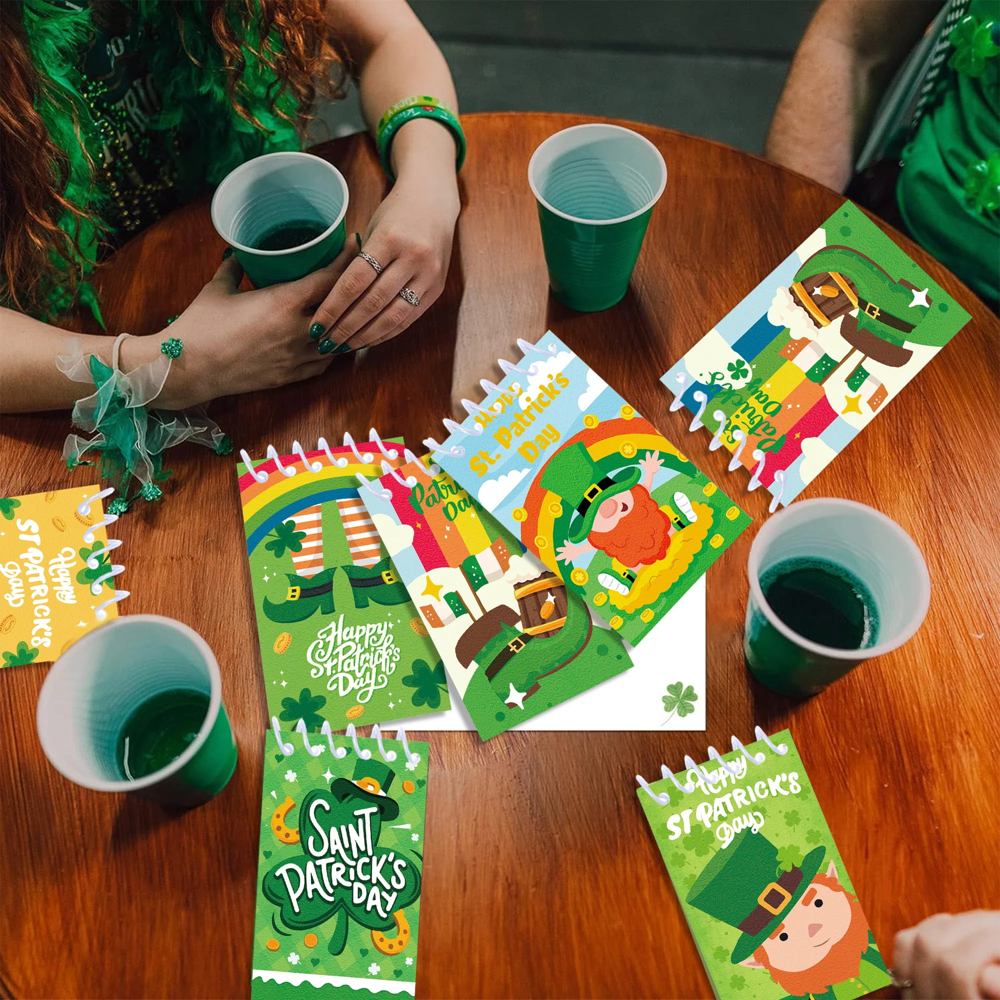 St. Patrick's Day Memo Pad Mini Notebook Notepads Lucky Shamrocks ...