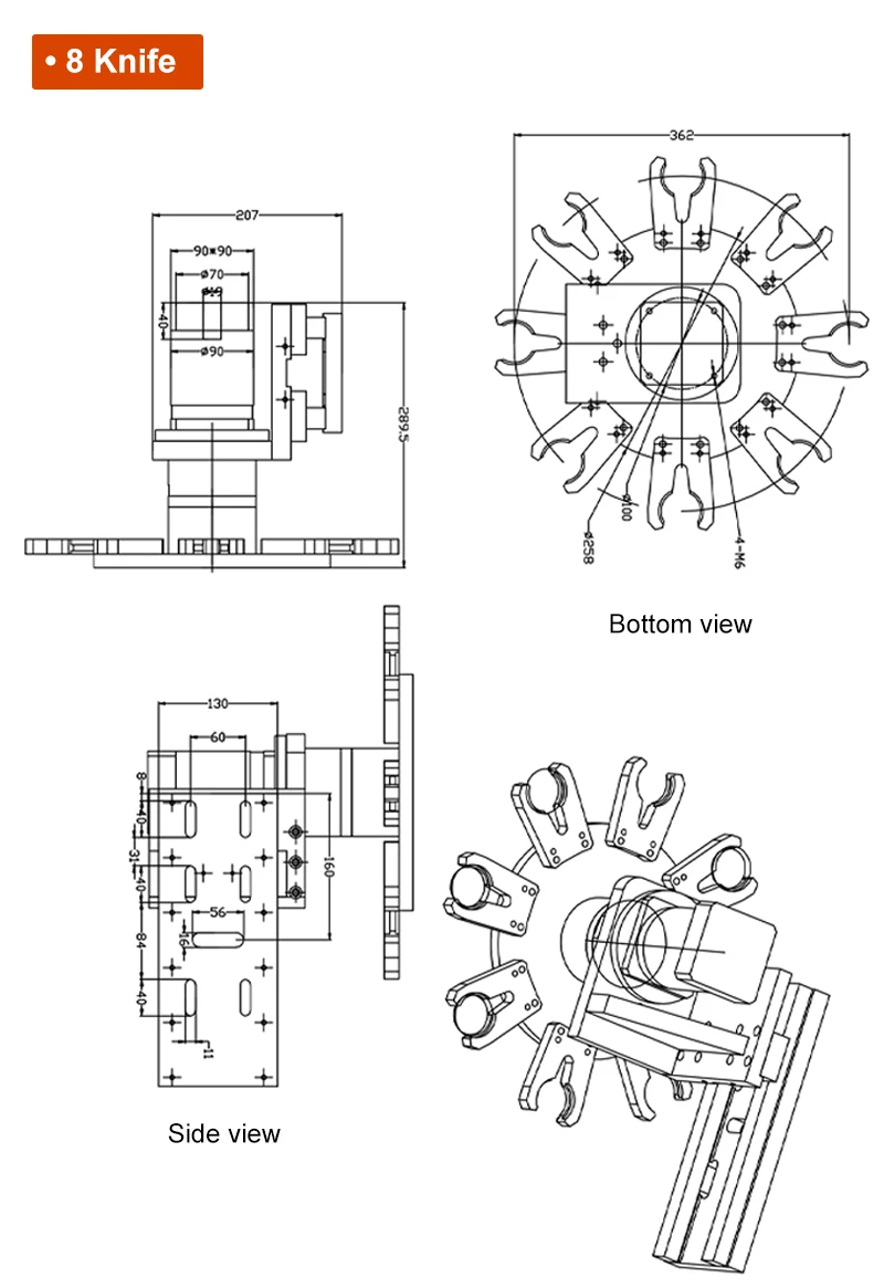 Cnc Tool Magazine Iso30 Bt30 Bt40automatic Tool Change Rotary Milling ...