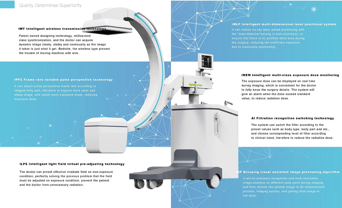 MSL 5.6kw High Frequency Digital Fluoroscopy Mobile C Arm X Ray Machine