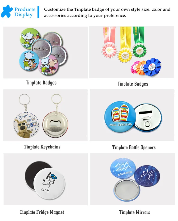 Blikken Bedrukt - Custom Metal Magnetic Star Shape Badges