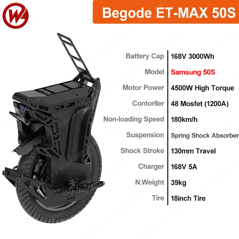 Begode ET Max 168V 3000Wh Electric Unicycle with Smart BMS