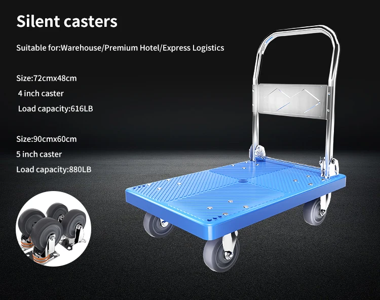 Heavy Duty Foldable Hand Cart Custom Wheel Trolley Folding Truck Barrow ...