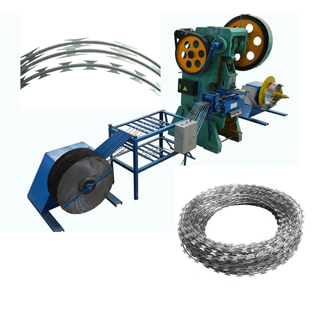 Concertina Razor Barbed Wire Making Machine Razor Wire Clip Machine ...