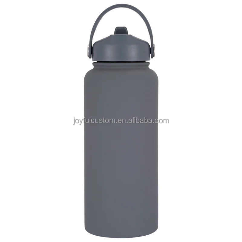 Personalized Logo Powder Coated Rubber Paint 32oz Stainless Steel ...
