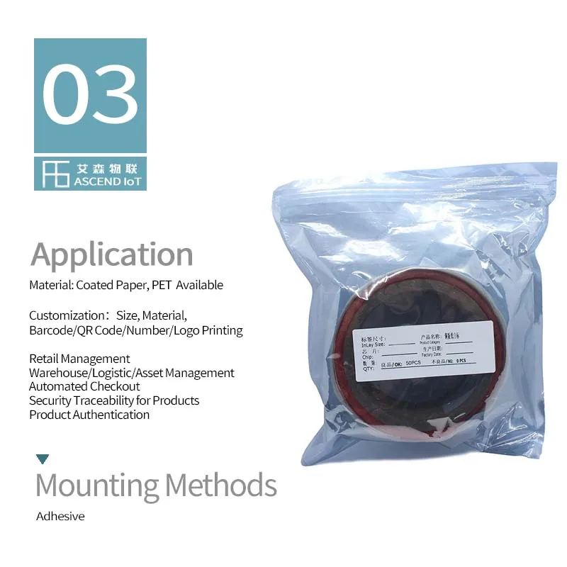 Long Range Passive Uhf Labels 860-960 Mhz Epc Global Gen 2 Iso 18000-63 ...