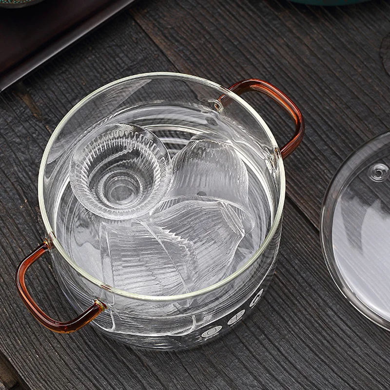 Wholesale High Borosilicate Glass Stew Pot - Large Capacity Transparent ...