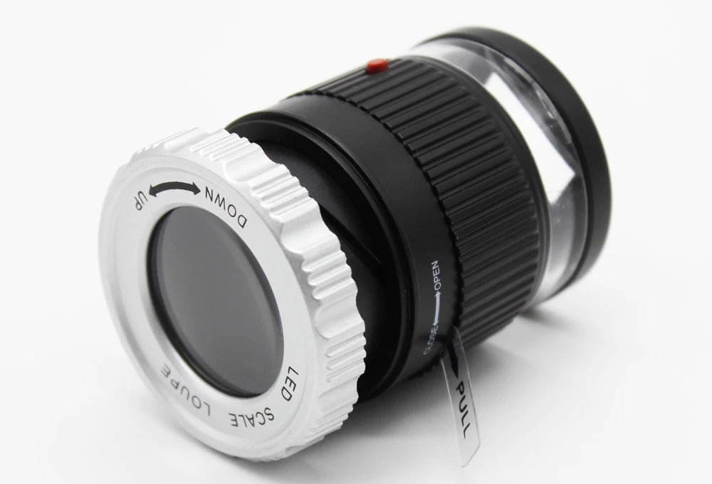 30x Handheld Magnifying Glass With Scale Led Uv Light Magnifier ...