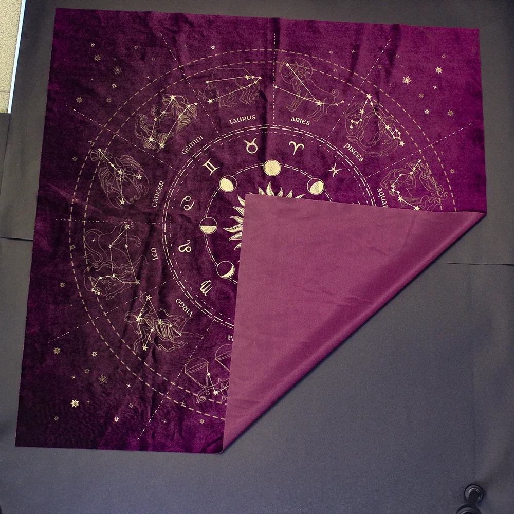 Hot Sale Decoration Table Purple 60cm Square Velvet Divination Tapestry ...