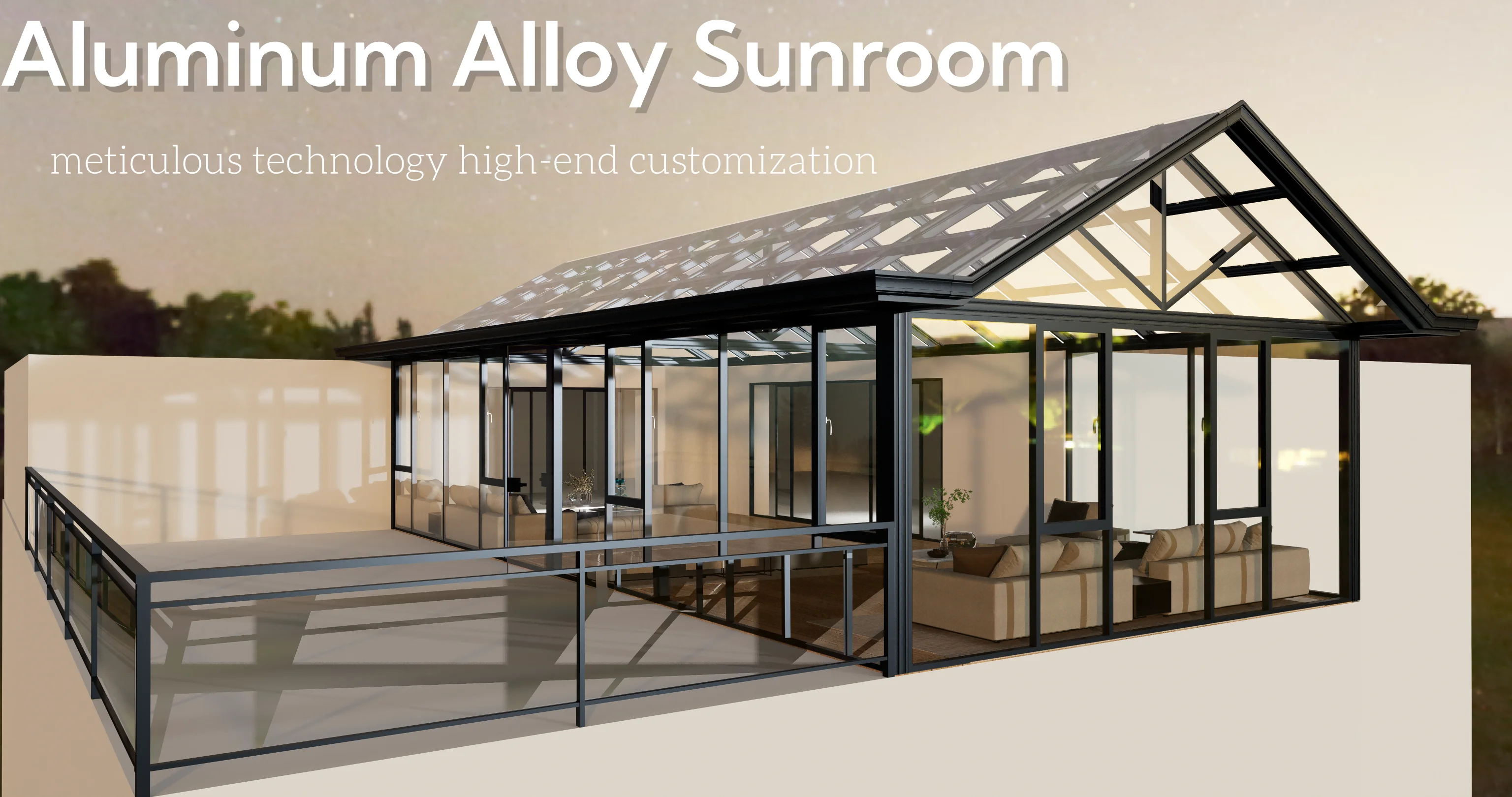 Aluminum Glass House New Product Simple Design Aluminium Alloy ...