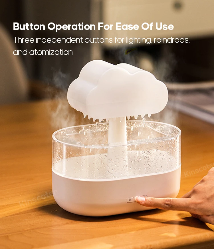Rain Cloud Humidifier - 7 Color LED Essential Oil Diffuser