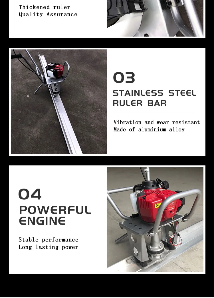 Electric Concrete Vibrating Ruler Gasoline Powered Leveling Ruler Easy ...