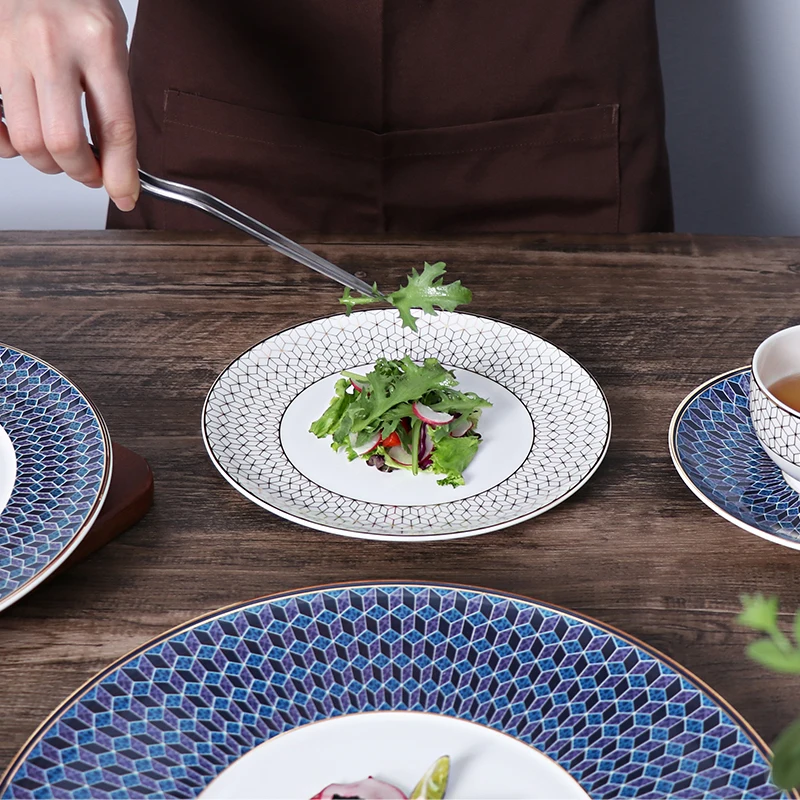 Luxury Dinnerware - Gold Rim Bone China Plates for Hotels