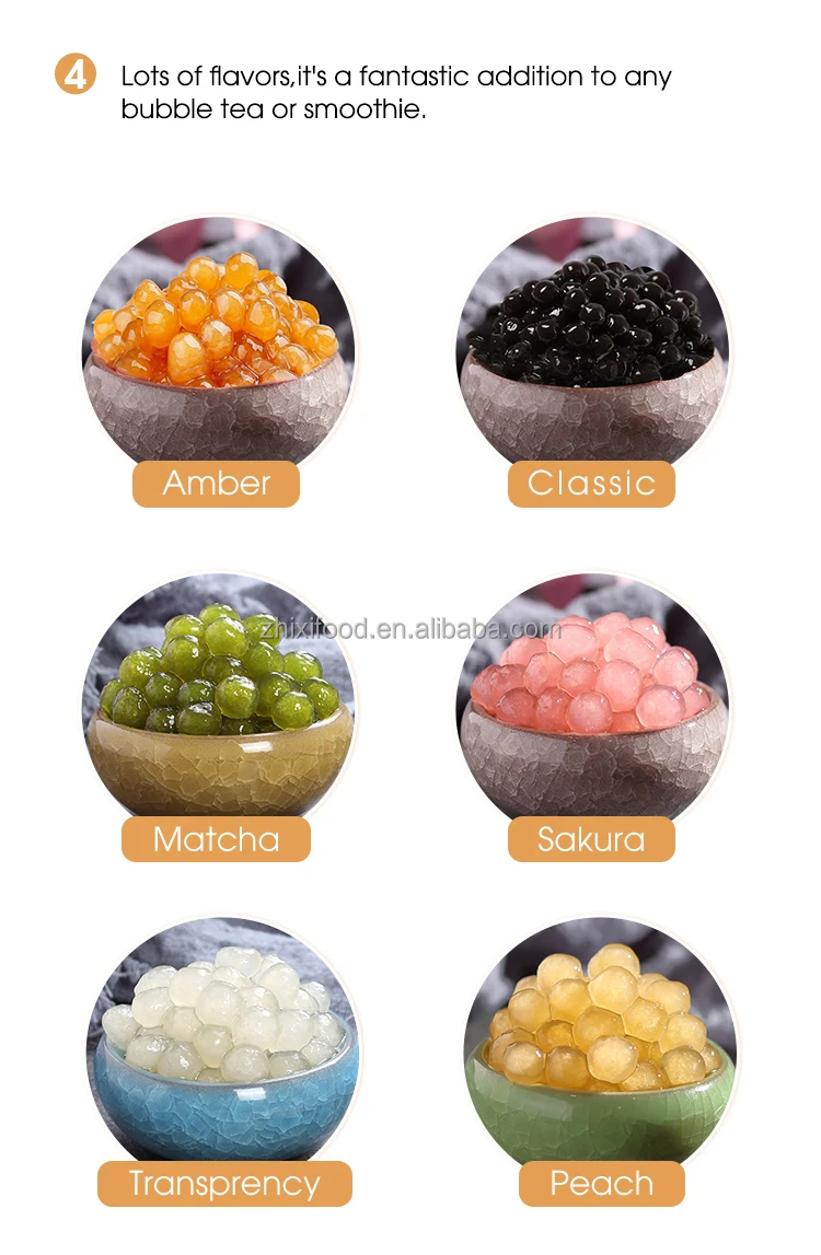 500g Quick Cook Sakura Flavor Pink Tapioca Pearls Taiwan Bubble Tea ...