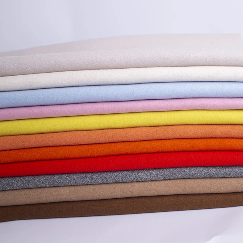 100% Polyester Wool Fabric Knitting Wholesale Woolen Polyester Fabric ...