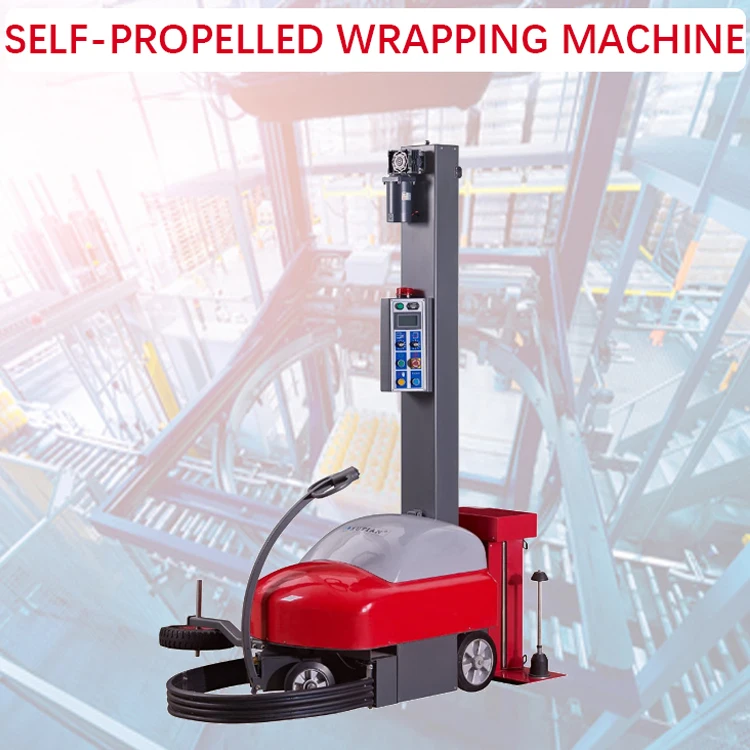 Self Propelled Industrial Robot Pallet Wrapper Wrapping Machine 2 4m
