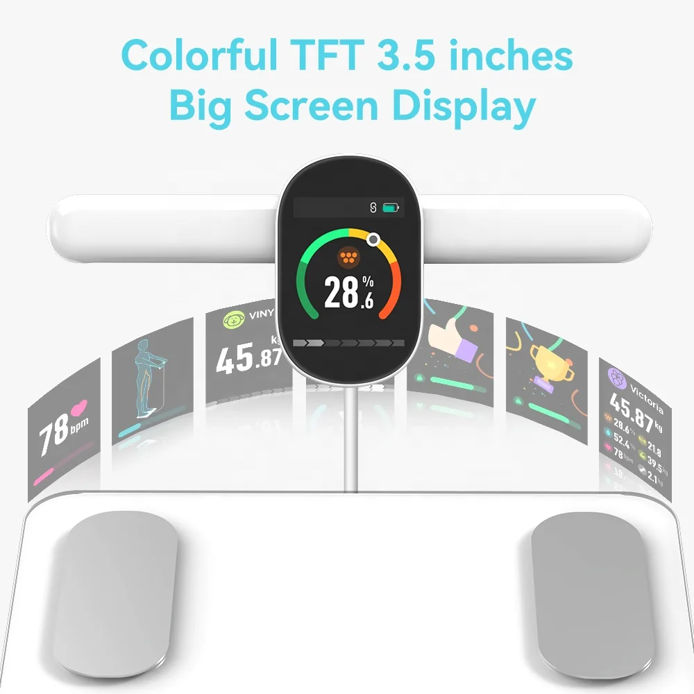 Biometric Body Analysis Composition Scales 8 Electrodes Personal ...