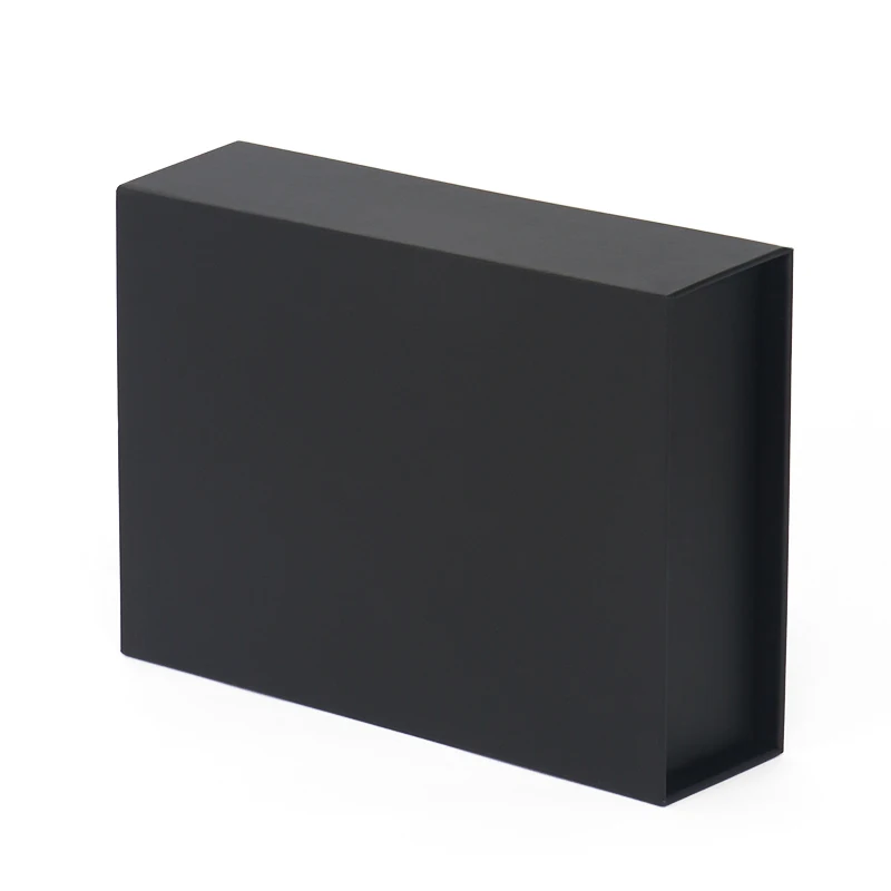 Custom Printed Rigid Black Gift Box With Lid Magnetic Package Box for ...