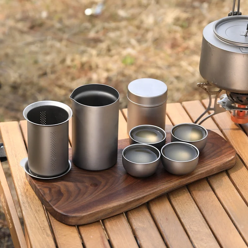 Portable Lightweight Travel Tea Set With Storage Bag Built-in Strainer ...