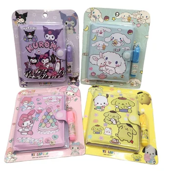 San-rio Kuromi Mymelody Cinnamoroll Pompompurin Notebook With Pen Set ...