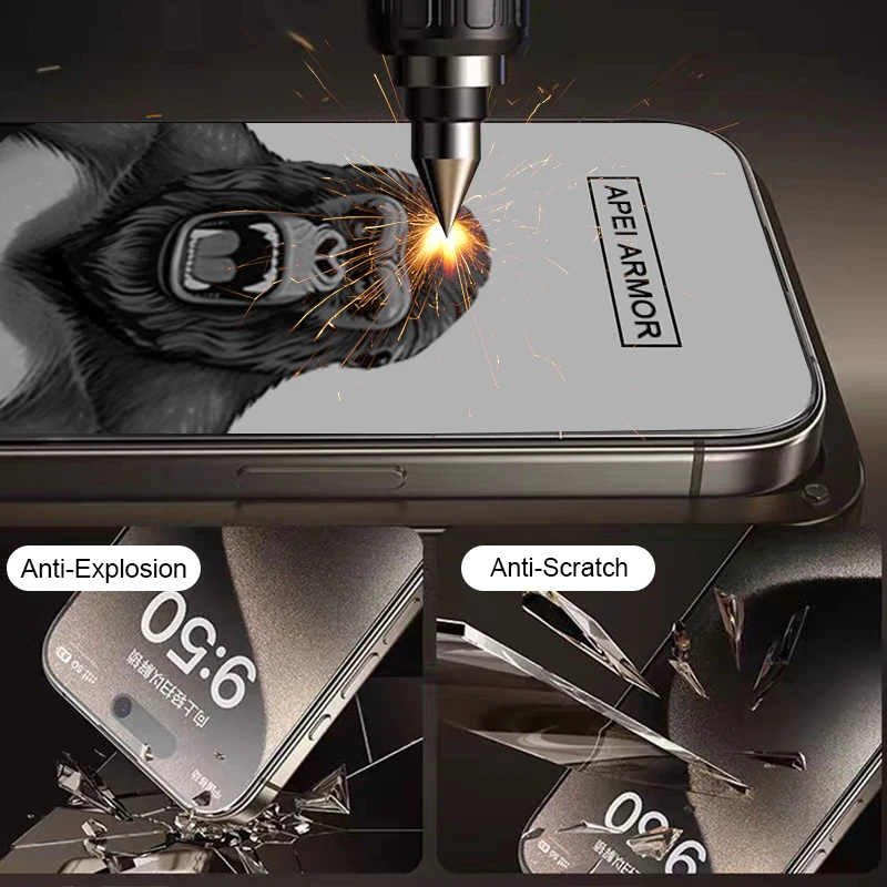 9H ESD Unbreakable Tempered Glass Privacy Screen Protector for iPhone ...