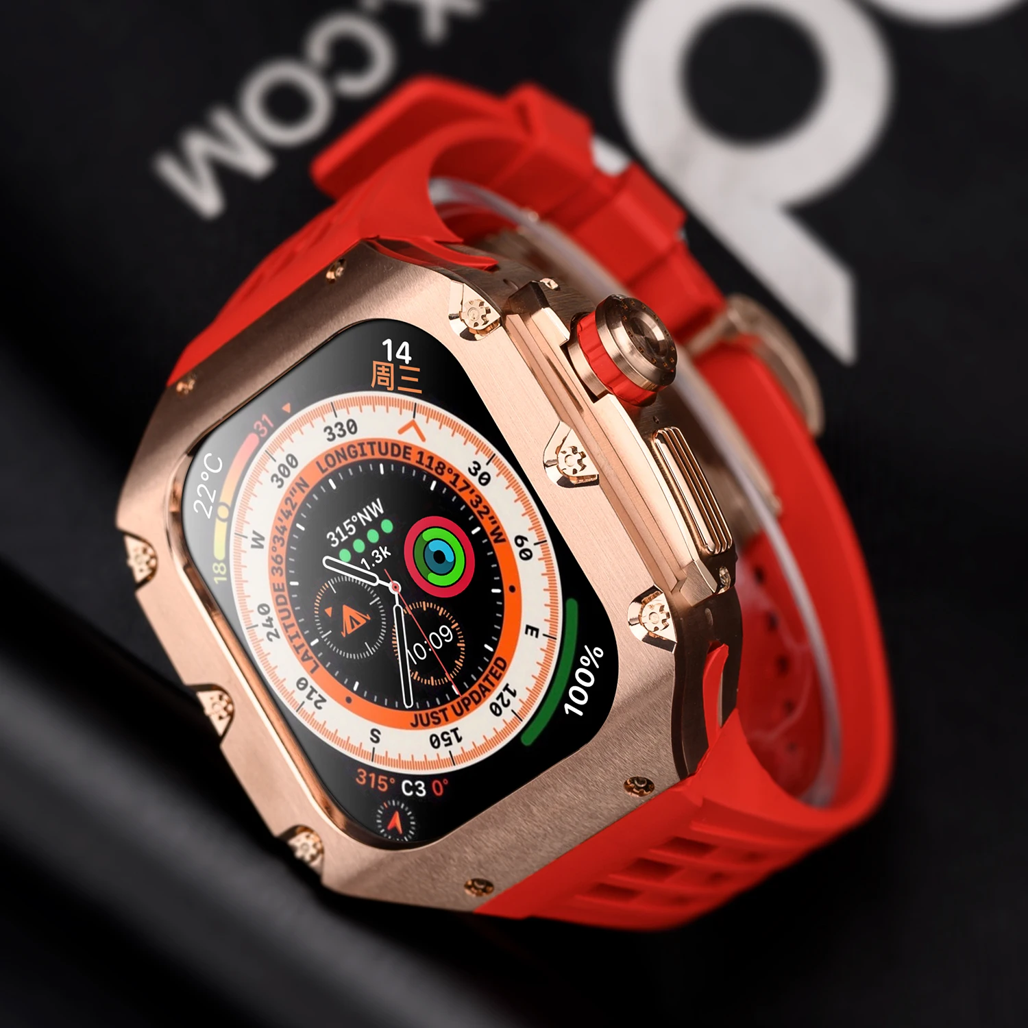 Custom 8 9 Iwatch Case Titanium Alloy DIY Mod Kit for Apple Watch 49mm