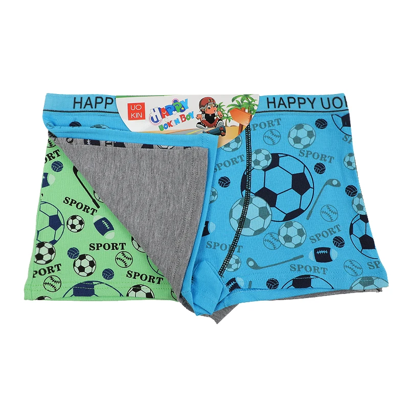 Uokin Cartoon Cotton Print Boy Boxer Briefs Shorts Soft Breathable 4-10 ...