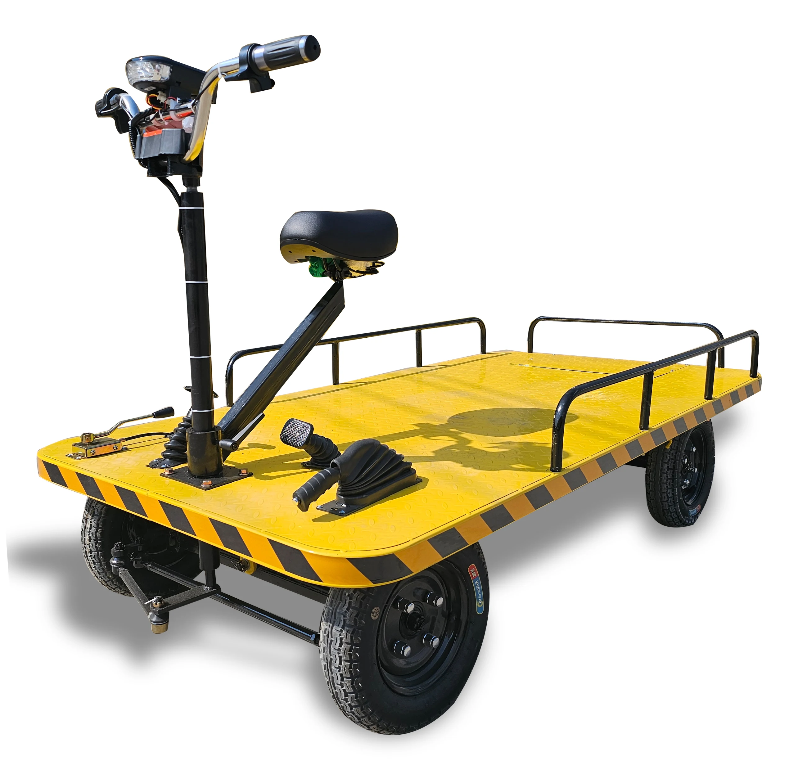 Industrial Electric Cargo Platform Flatbed Transport Trolley Cart ...