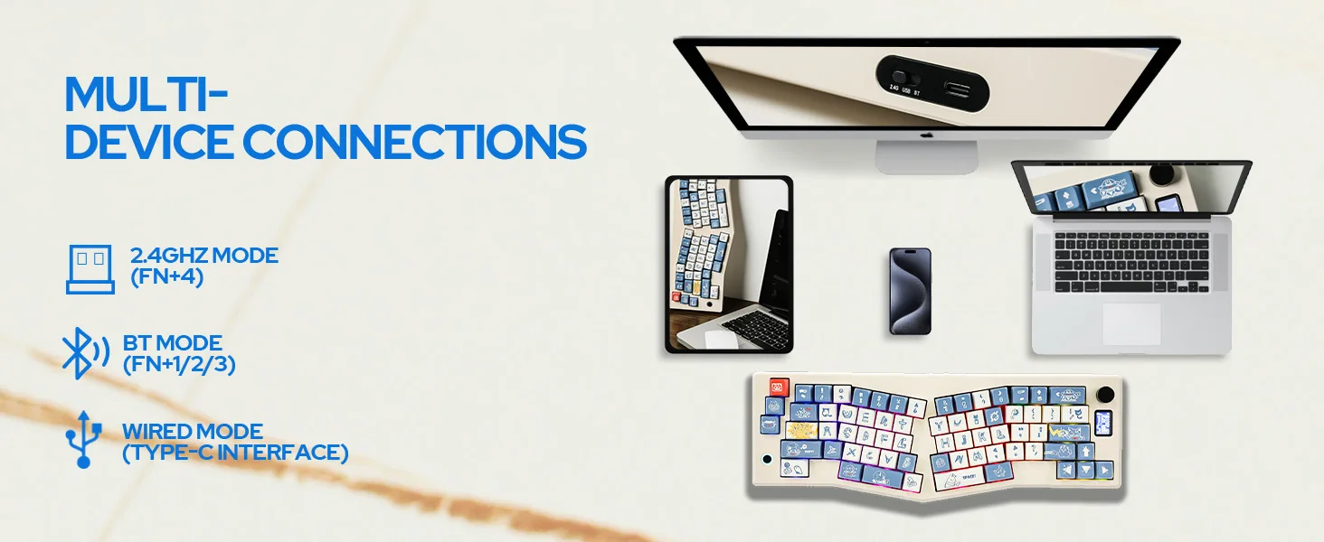 CIDOO ABM066 - Programmable Hot Swappable Mechanical Keyboard