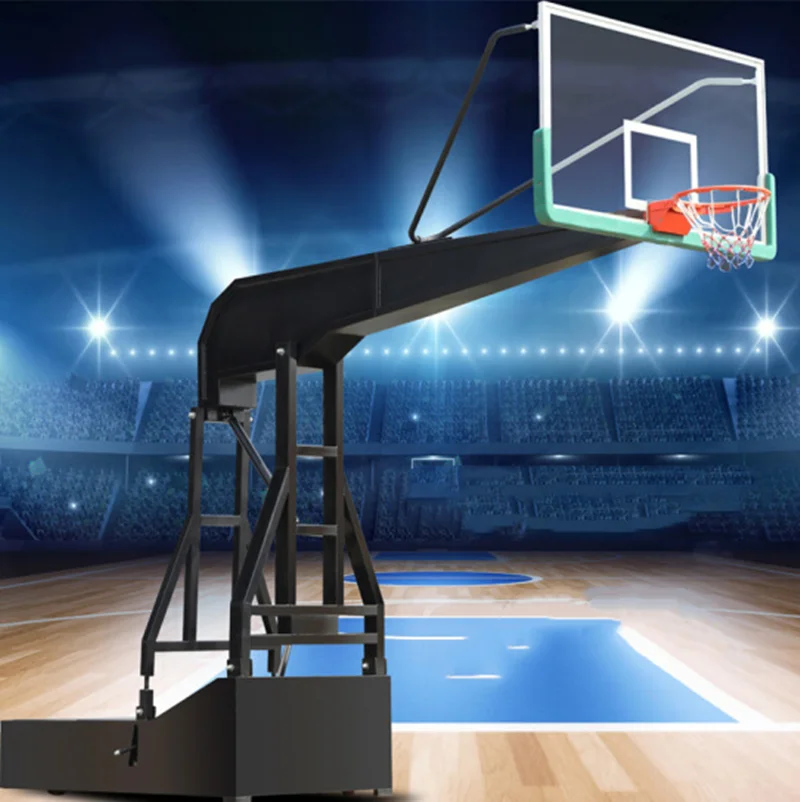 Indoor System Height Adjustable Basketball Hoop Stands Movable Foldable ...