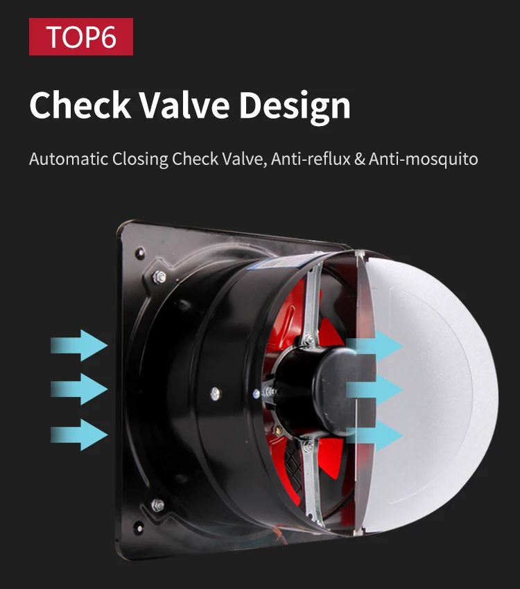 Indoor Ventilator for Smoking Room BBQ - Metal Axial Fan