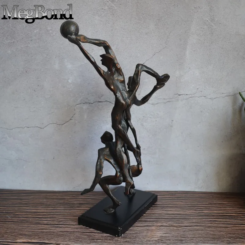 Alibaba.com: Cast Iron Bronze Art Basketball Player Figurine: Durable ...